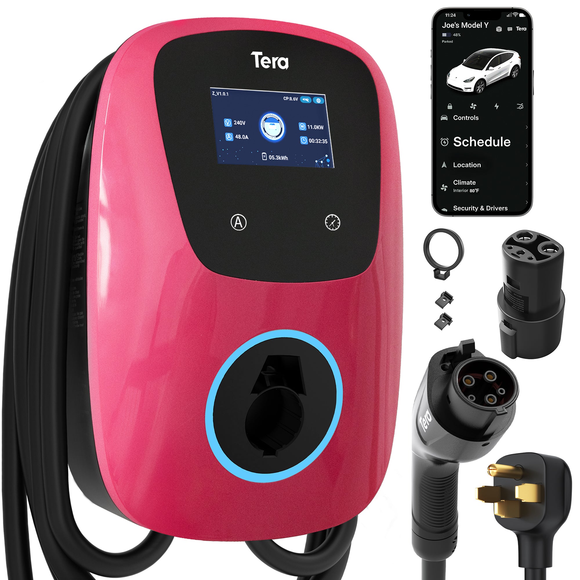 240V 48A Einstellbares Level 2 Heim EV Ladegerat fur TESLA J1772 Tera Innovation