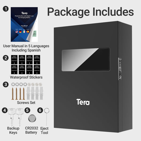 Lockable Universal EV Wall Charger Station Box | Tera Innovation